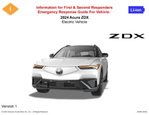 2024 Acura ZDX Electric Emergency Response Guide - Boron Extrication